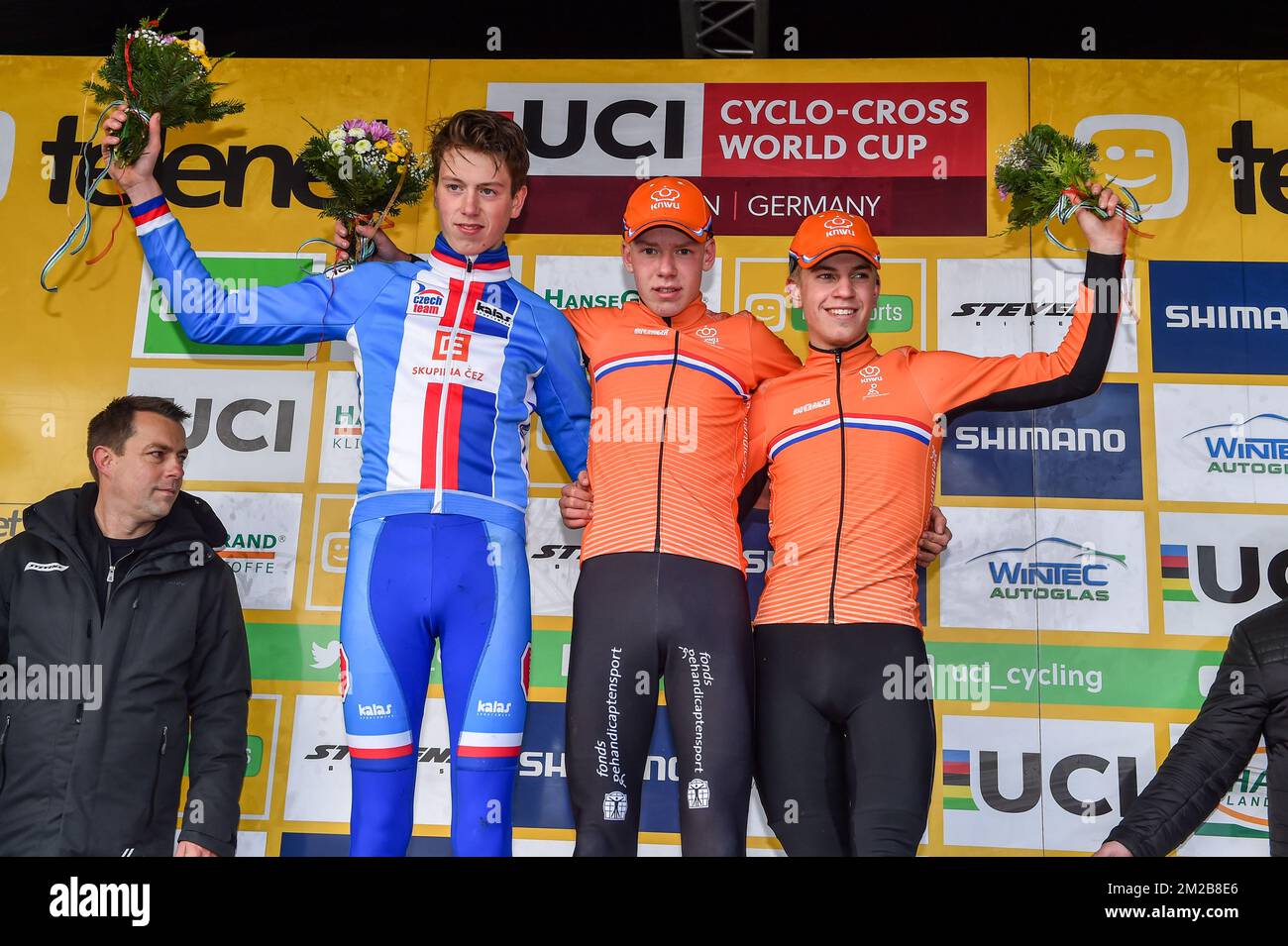 Czech Thomas Kopecky, Dutch Pim Ronhaar and Dutch Mees Hendrikx ...