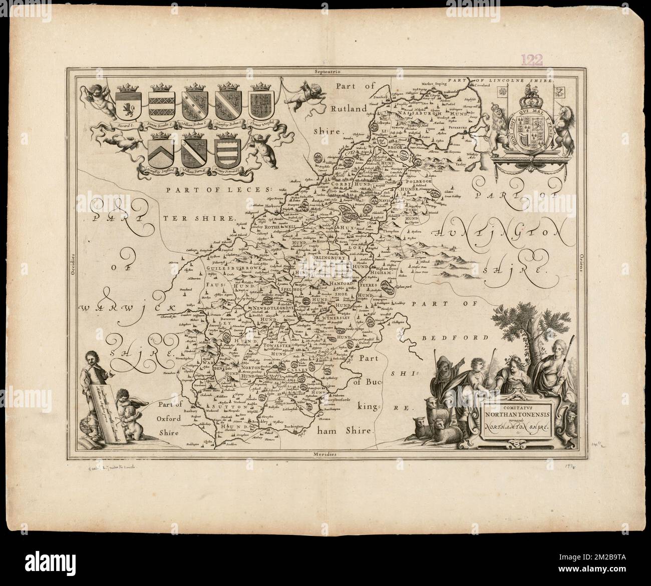 Comitatus Northantonensis vernacule Northampton Shire ...