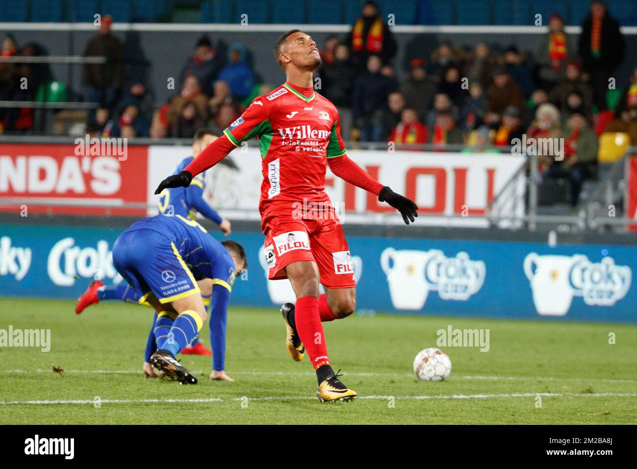 Oostende's Zinho Gano fights for the ball during a Croky Cup 1/8 final ...