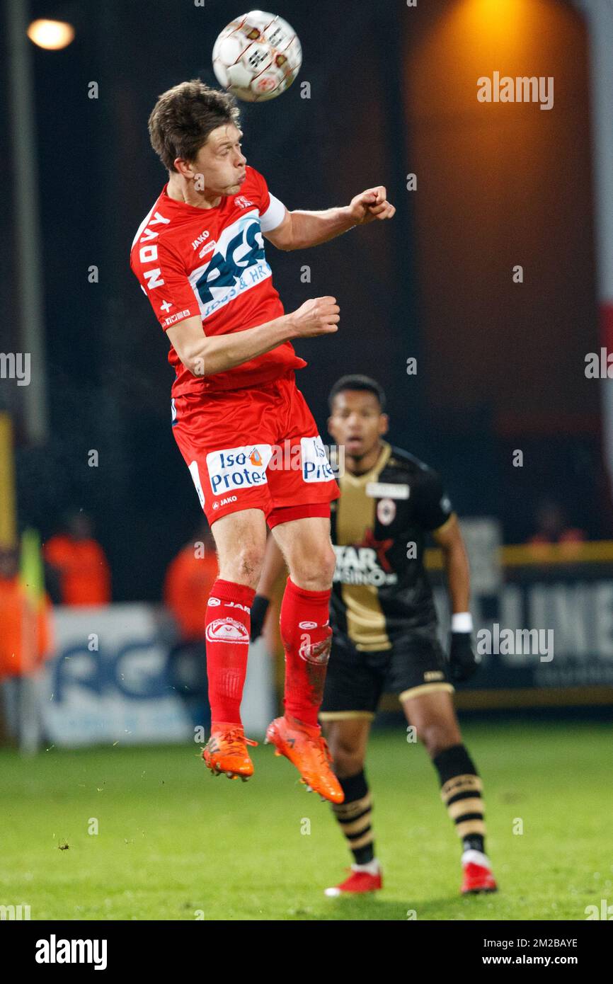 Kortrijk's Hannes Van Der Bruggen pictured in action during a Croky Cup ...