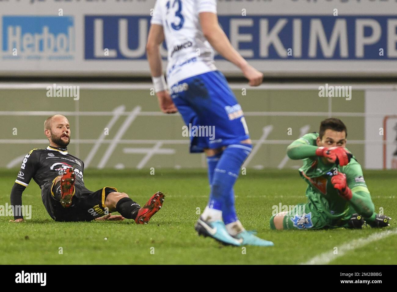 Lokeren's Robin Soder scores a goal during a Croky Cup 1/8 final game ...