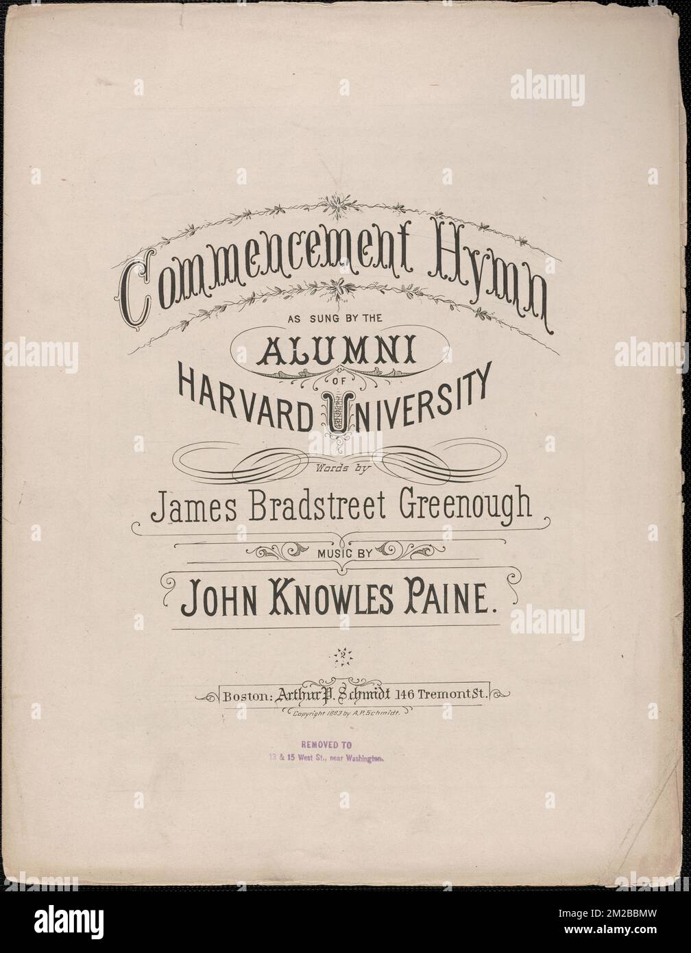 Commencement hymn : As sung by the alumni of Harvard University ...