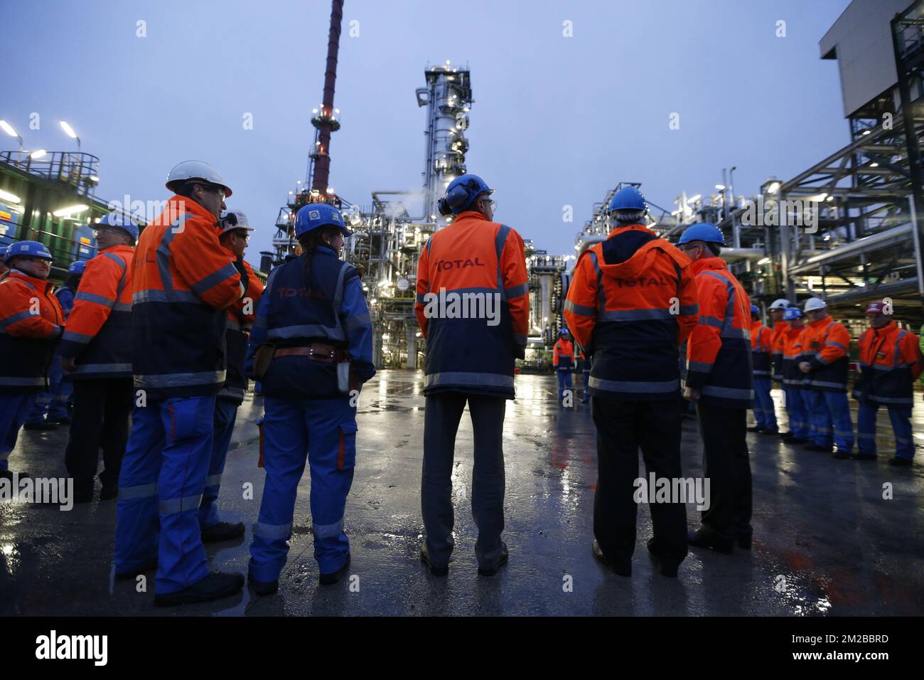 Illustration shows a ceremony to open the modernized Total Antwerpen ...