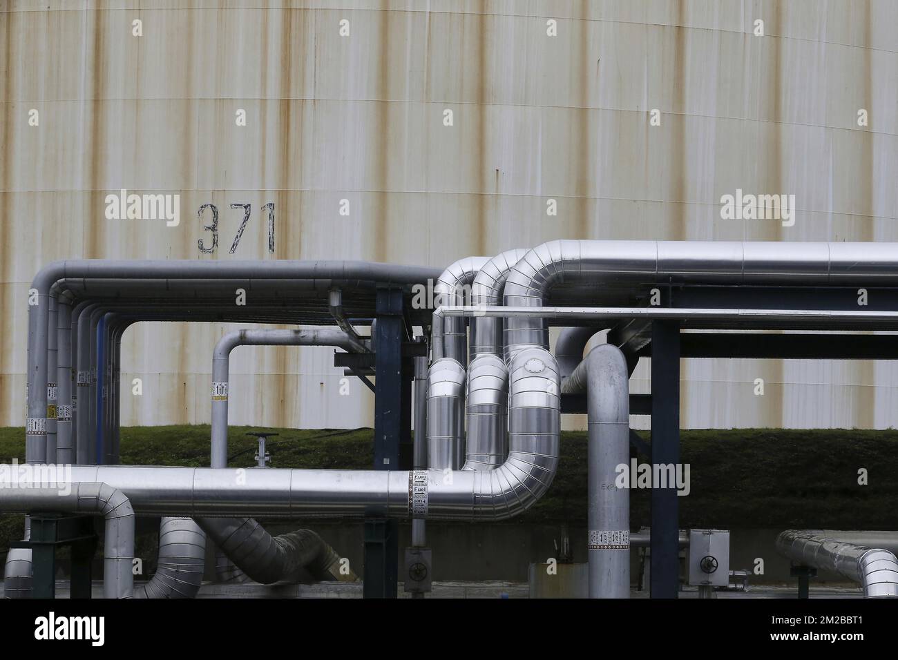 Illustration picture shows the refinery plant during a ceremony to open ...