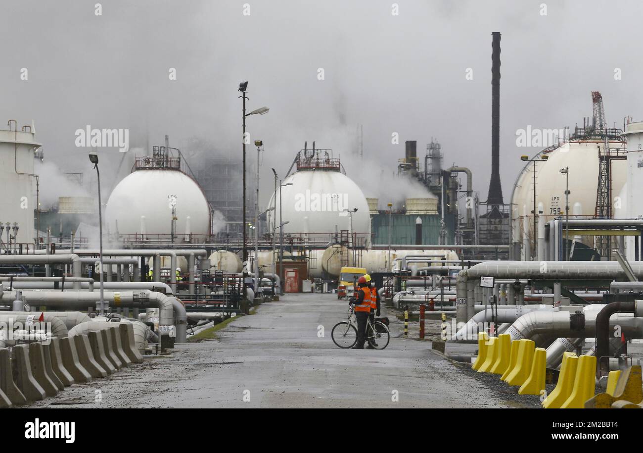 Illustration picture shows the refinery plant during a ceremony to open ...