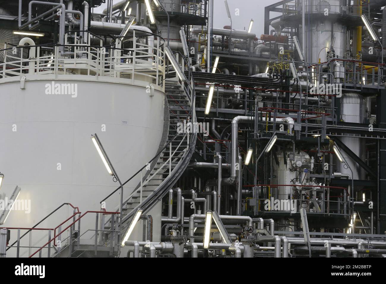 Illustration picture shows the refinery plant during a ceremony to open ...