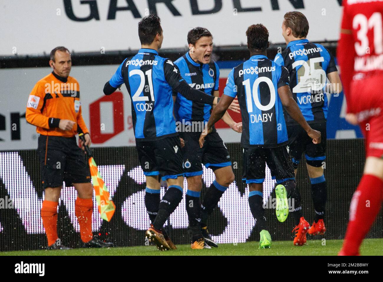 Club's Jelle Vossen celebrates after scoring during a Croky Cup 1/8 ...