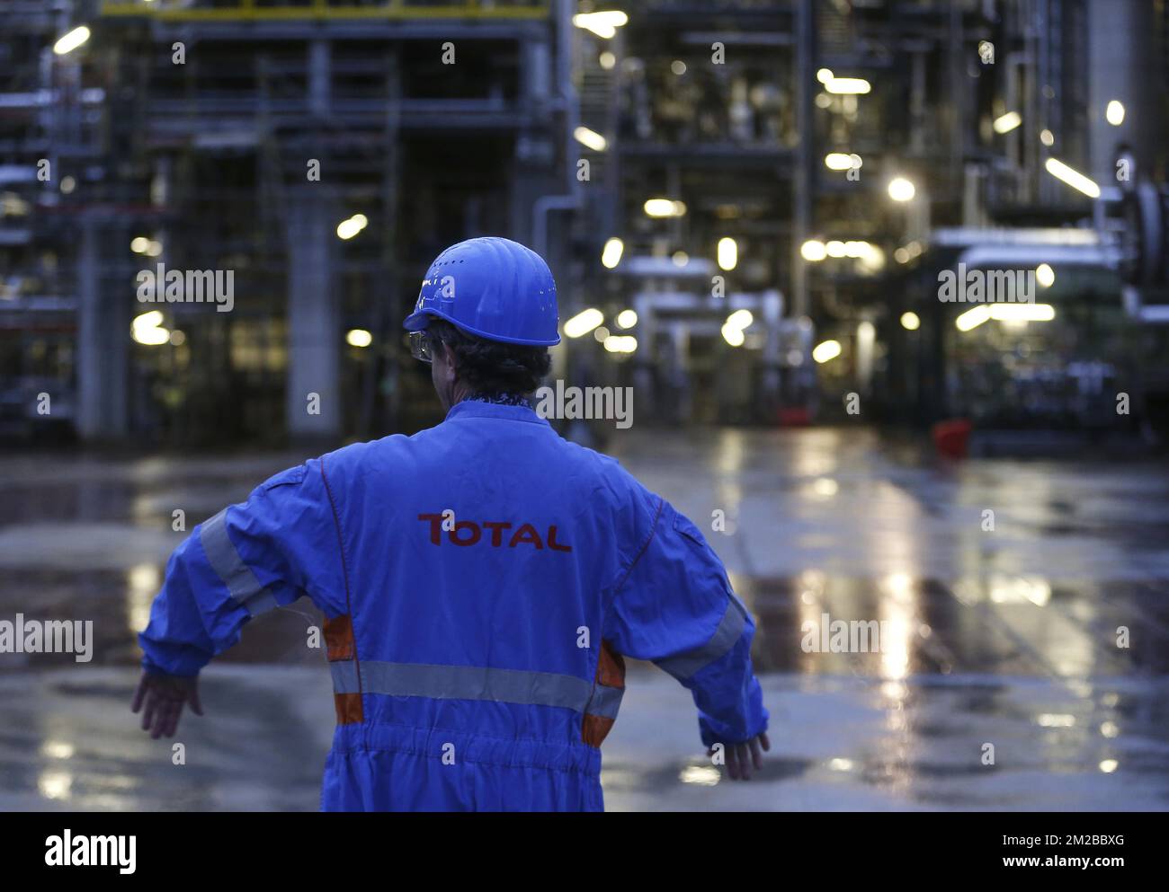 Illustration picture shows a ceremony to open the modernized Total ...