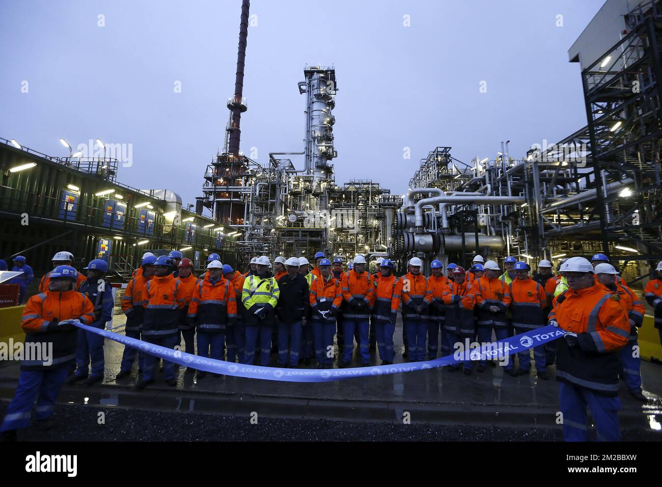 Illustration picture shows a ceremony to open the modernized Total ...