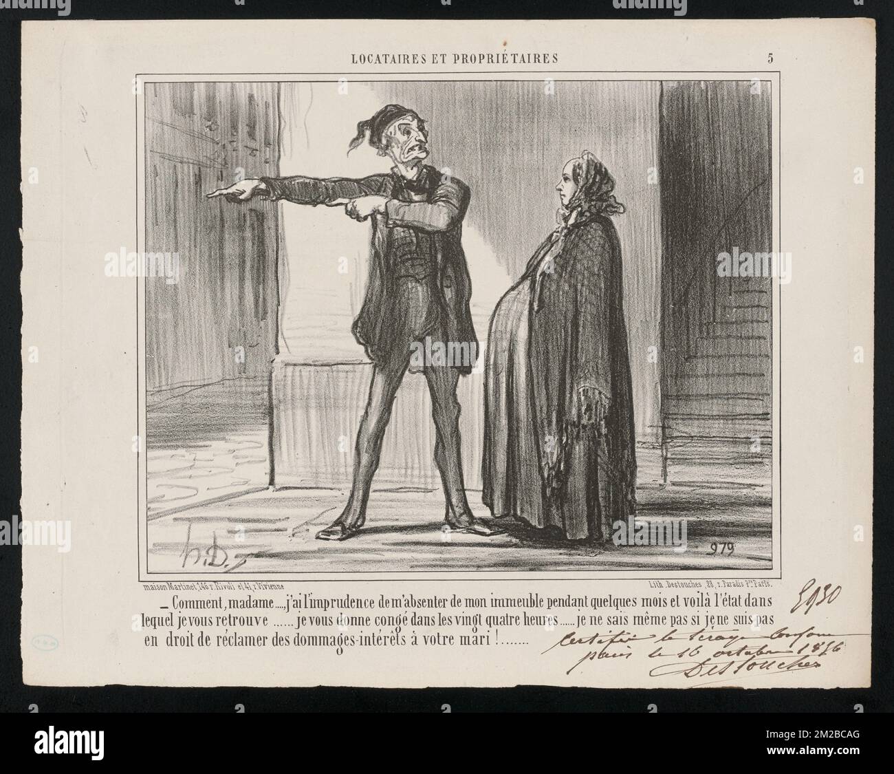 Comment, madame, j'ai l'imprudence.... Honoré Daumier (1808-1879 ...