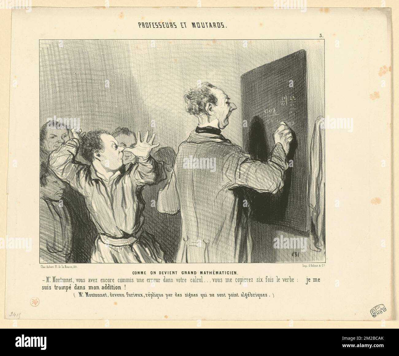 Comment on devient un grand mathématicien. Honoré Daumier (1808-1879 ...