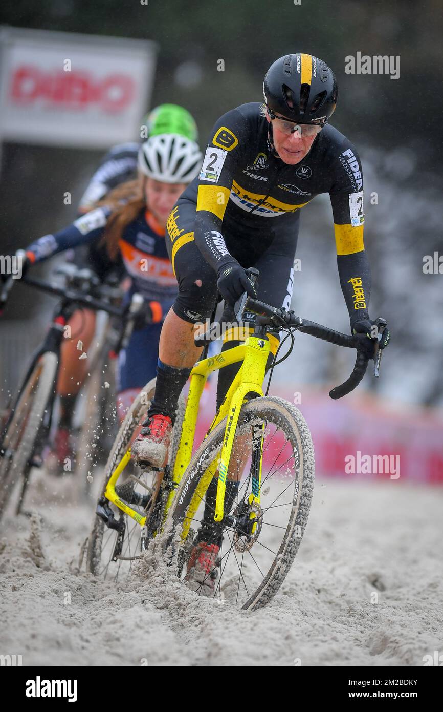 Belgian Ellen Van Loy pictured in action during the women's race of the ...