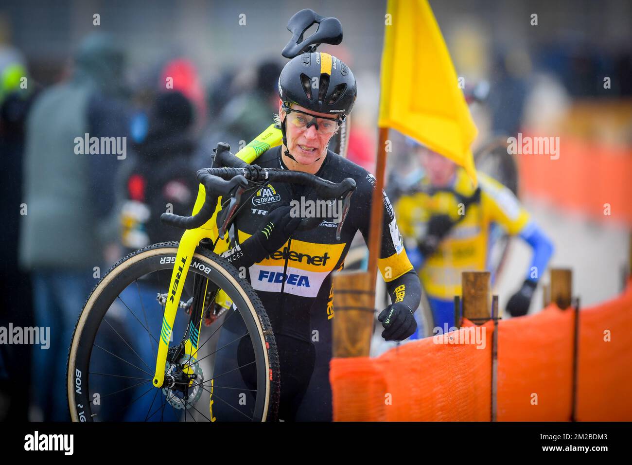 Belgian Ellen Van Loy pictured in action during the women's race of the ...