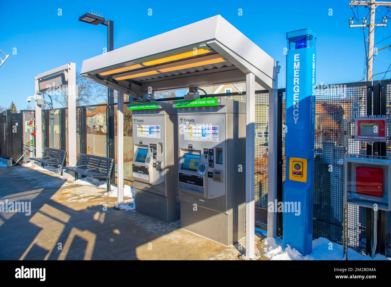 MBTA Green Line Fare Vending Machine at Magoun Square station in ...