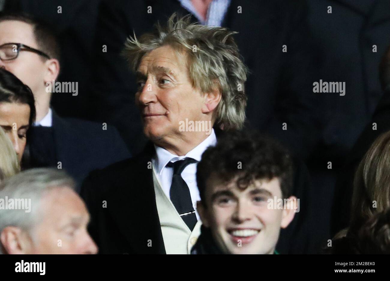 Famous Singer Rod Stewart pictured during a soccer game between ...