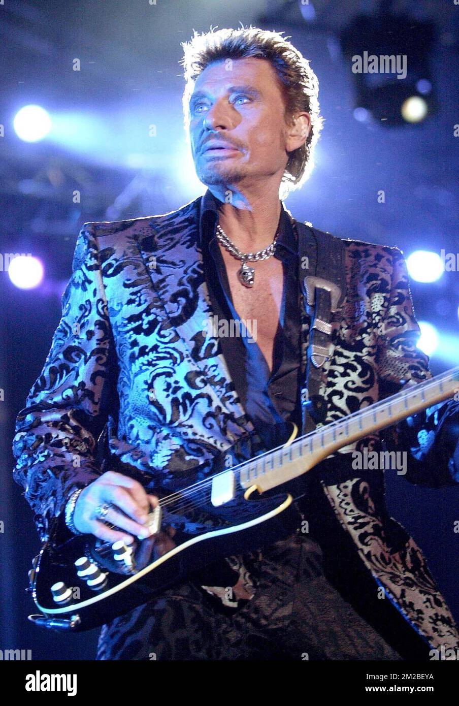 BRU41-20000707-BRUSSELS, BELGIUM: French singer Johnny Halliday ...