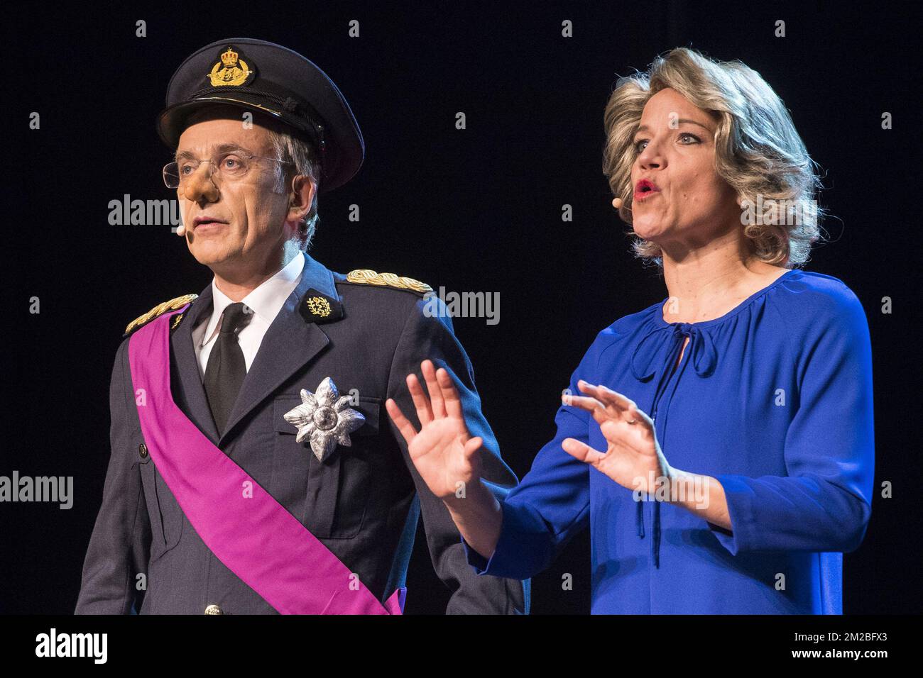 Actor Baudouin Remy, acting as King Philippe - Filip of Belgium and ...
