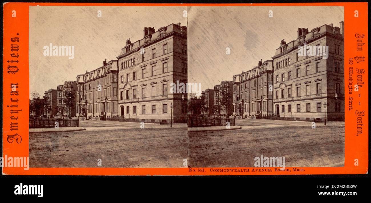 Commonwealth Avenue, Boston, Mass. , Streets, Row houses Stock Photo ...