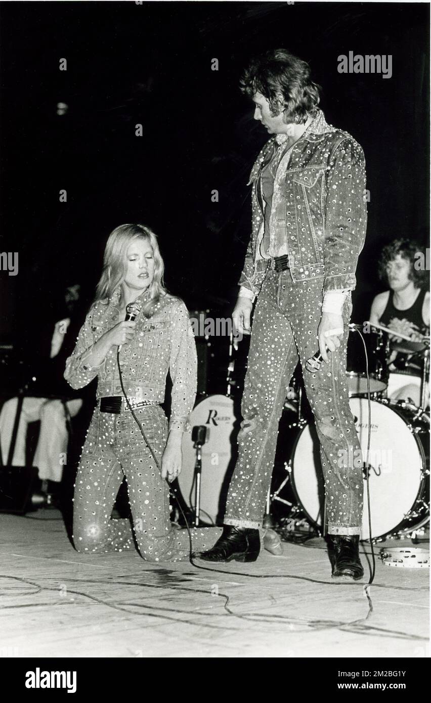 Johnny hallyday | Johnny hallydayet Sylvie Vartan Archives "Années 70" 20/06/1973 Stock Photo ...