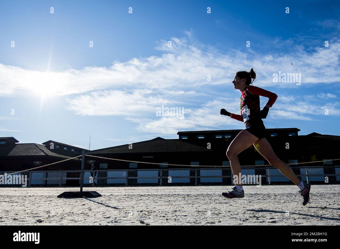Belgian Hanna Vandenbussche pictured in action during the Senior Women ...