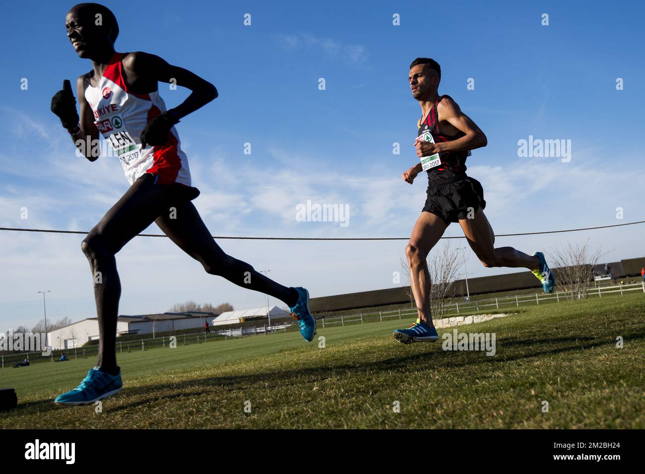 Belgian Soufiane Bouchikhi pictured in action during the Senior Men ...