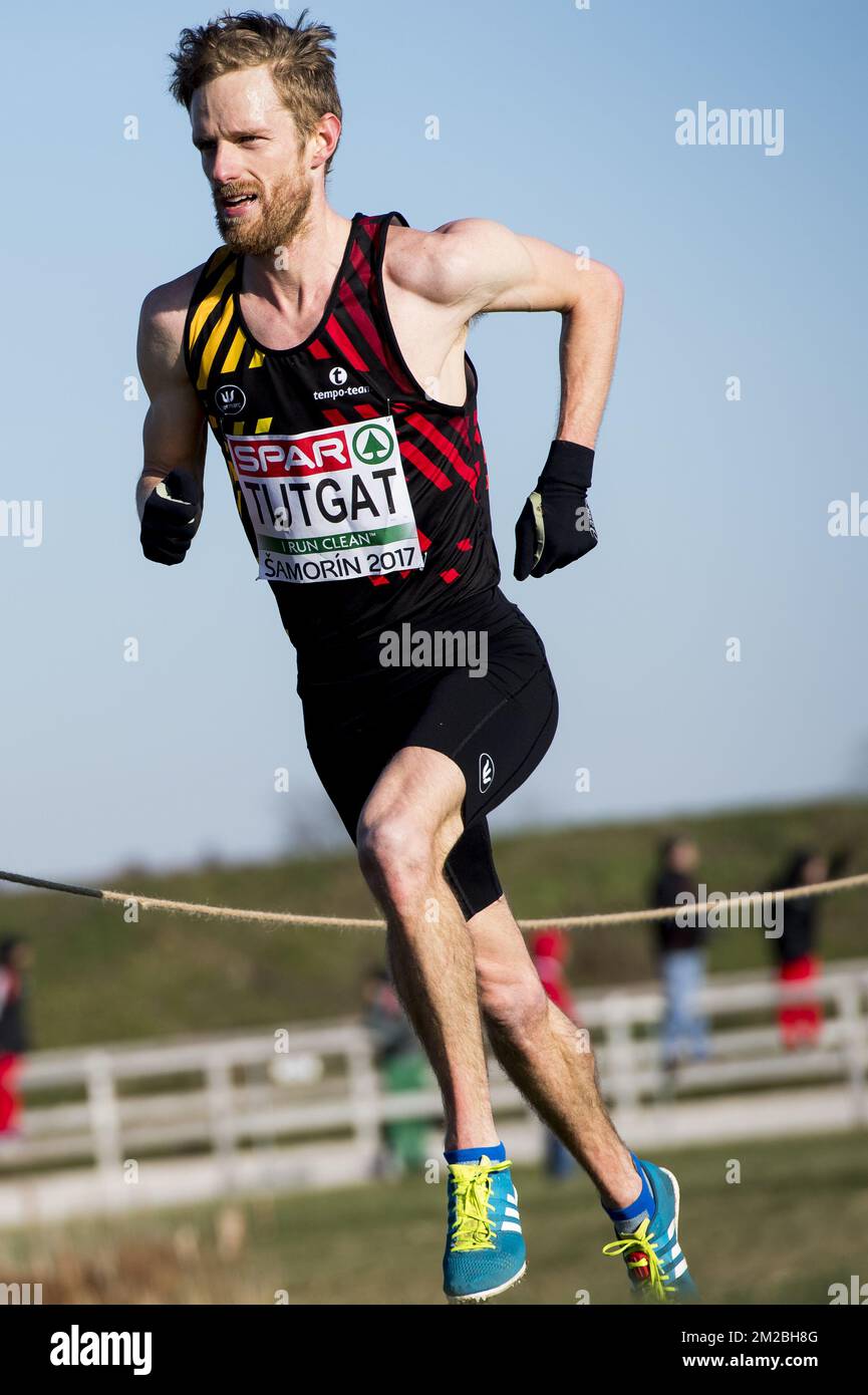Belgian Lander Tijtgat pictured in action during the Senior Men Race at ...