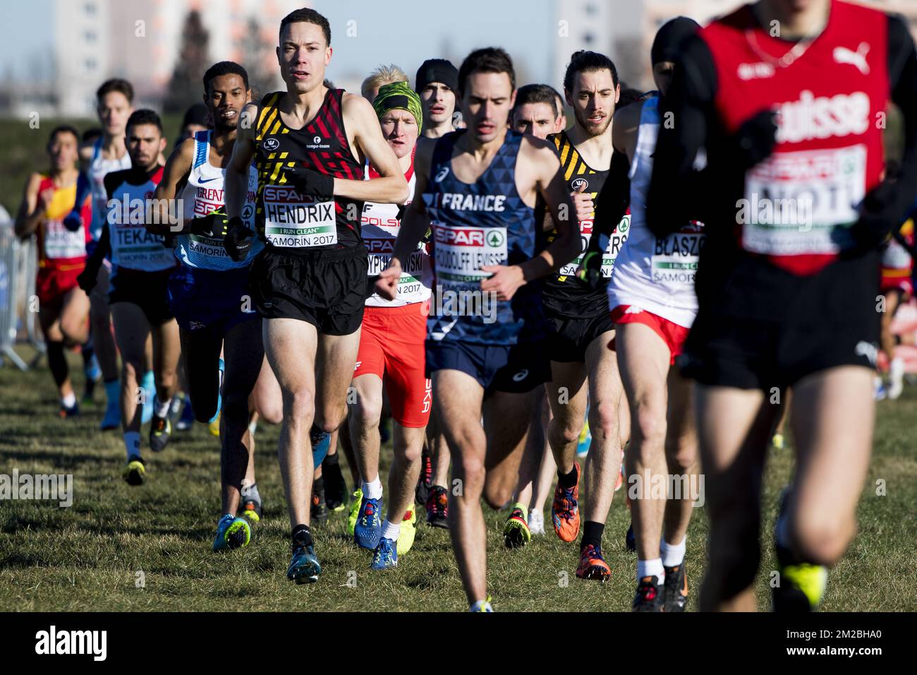 Belgian Robin Hendrix and Belgian Michael Somers pictured in action ...