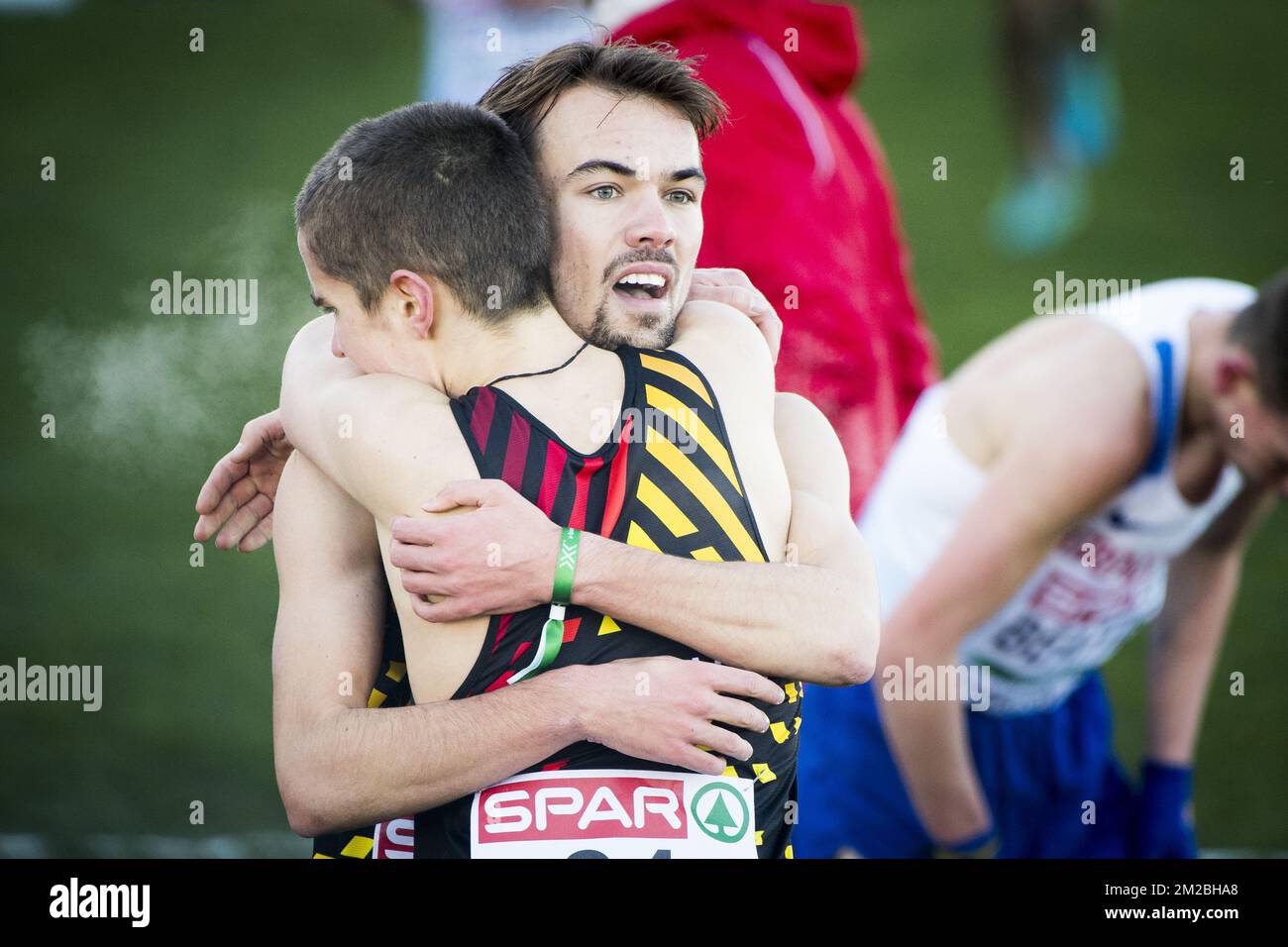 Belgian Dries De Smet and Belgian John Heymans celebrate after the U20 ...