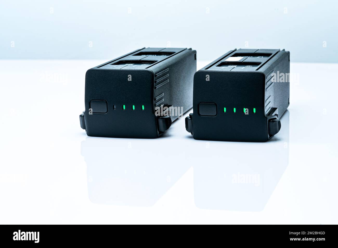 Drone LiPo battery on white background. Rechargeable battery of drone ...