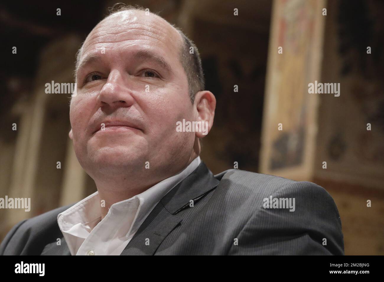 Brussels City mayor Philippe Close pictured during the Brussels mayors ...
