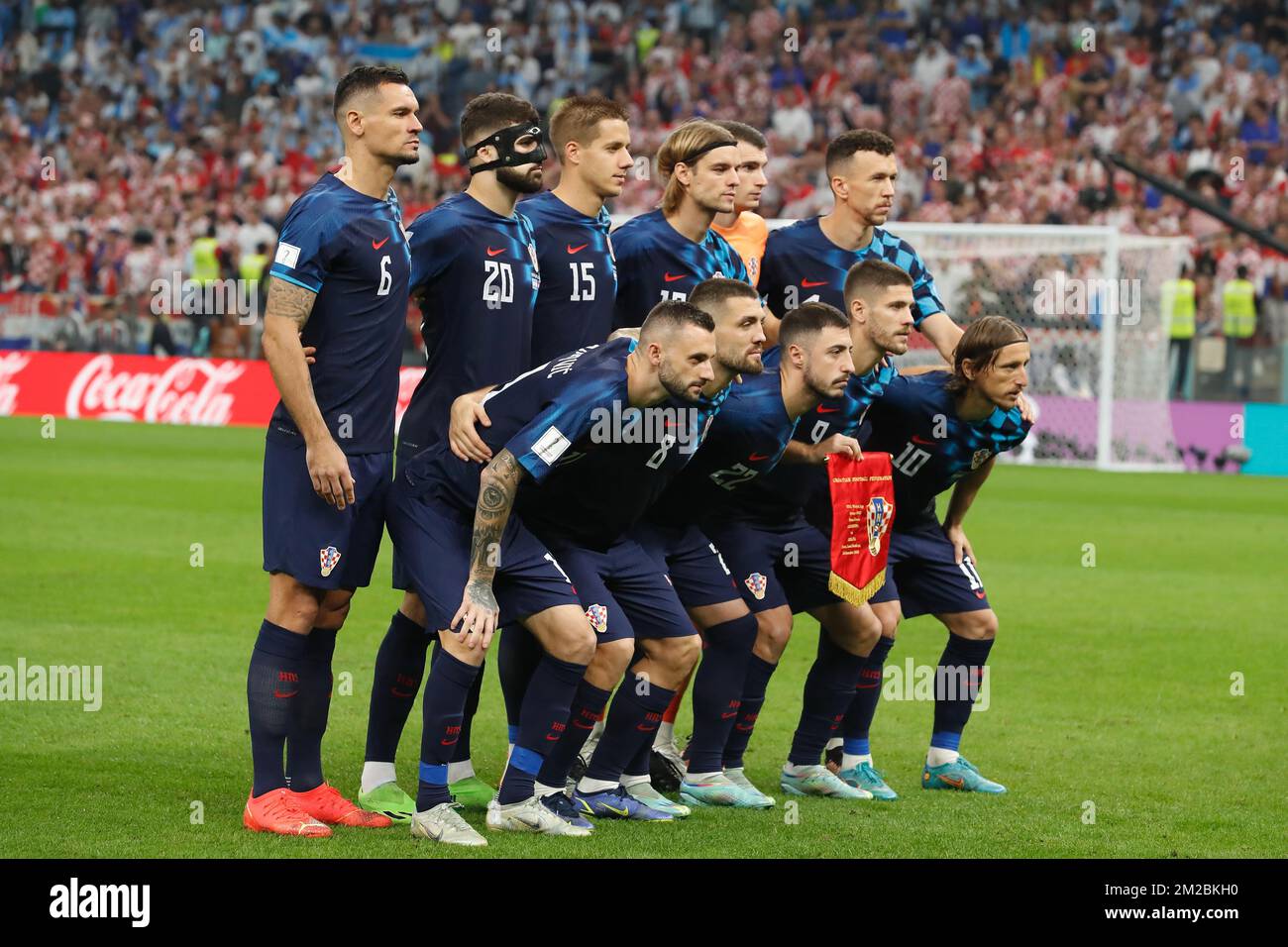 Al Daayen, Qatar. 13th Dec, 2022. Croatia team group line-up (CRO ...