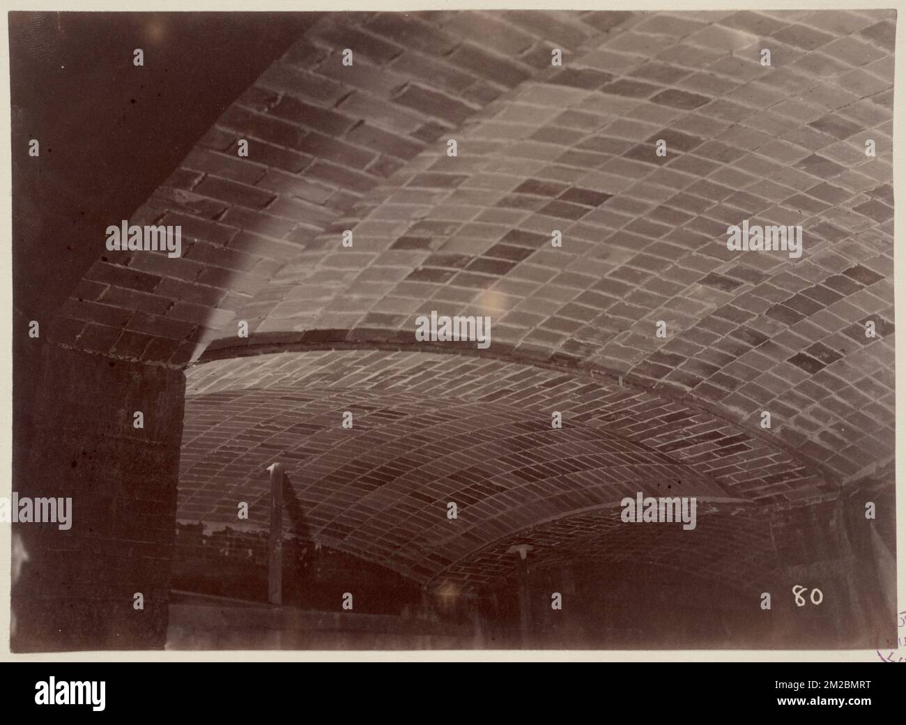 Completed Guastavino tile vaults in basement, construction of the McKim ...