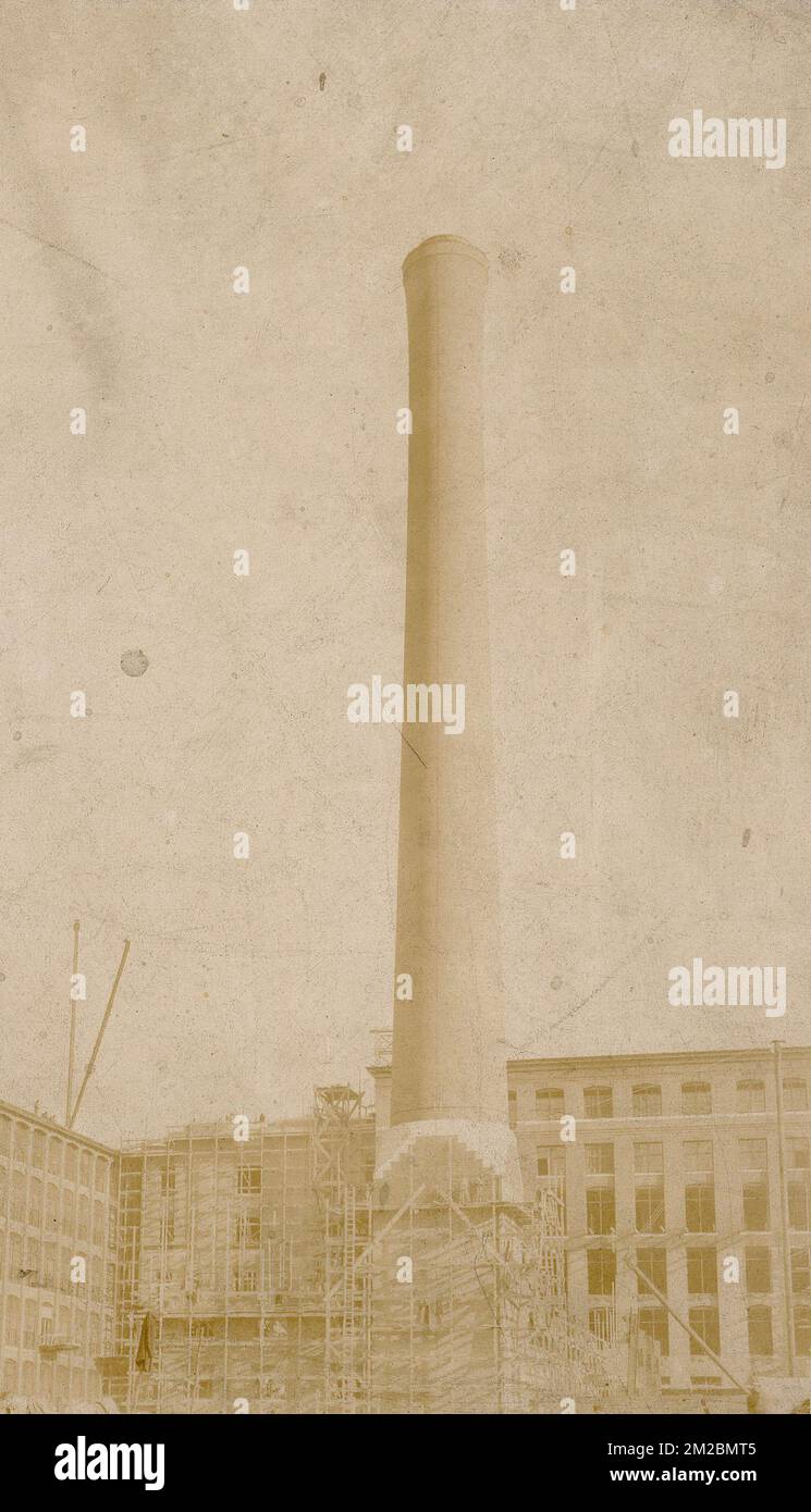 Completed Ayer Mills chimney , Construction, Chimneys, Mills, Ayer Mill ...
