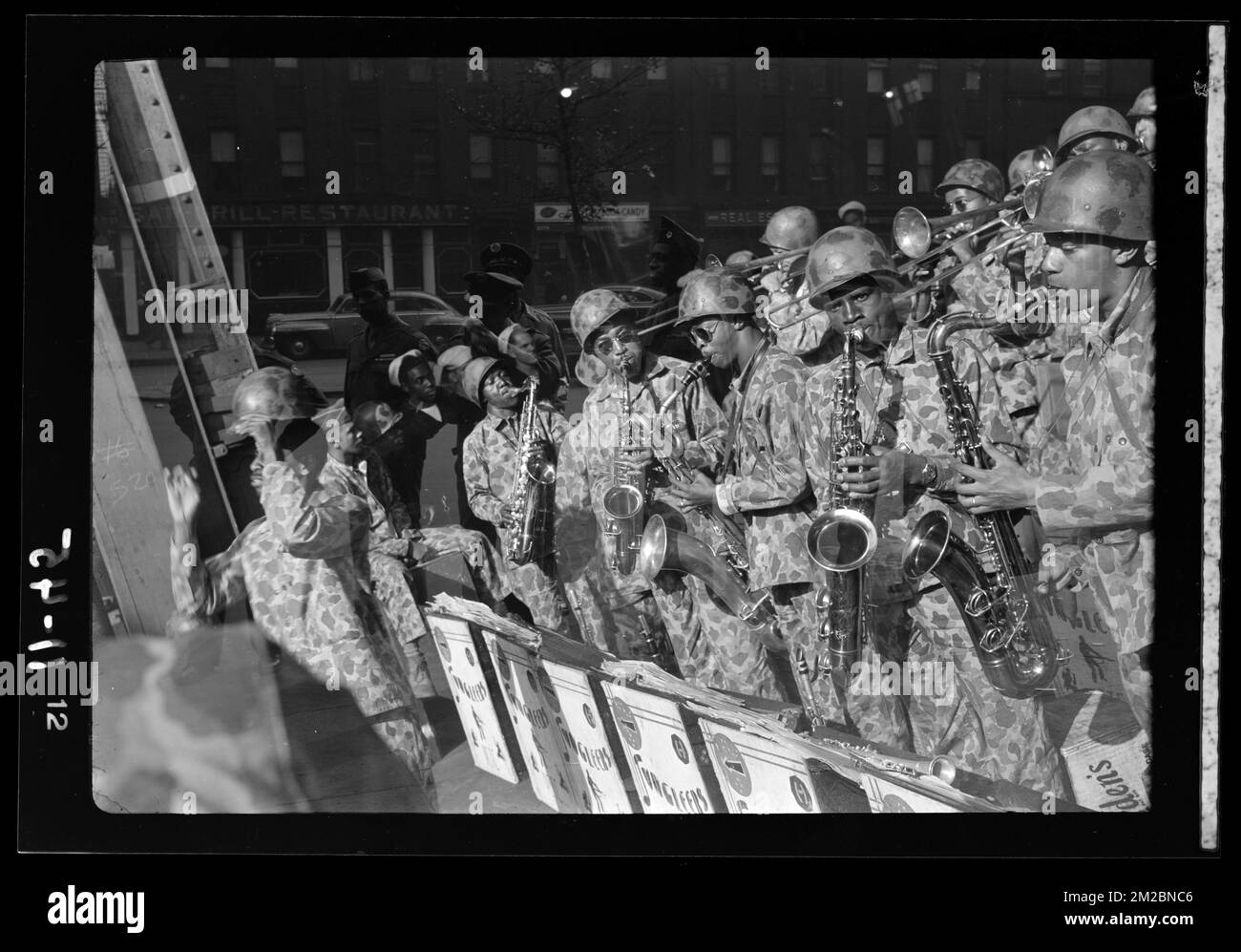 Composite of Jungleers & 7th Ave. , Soldiers, Military bands, United ...