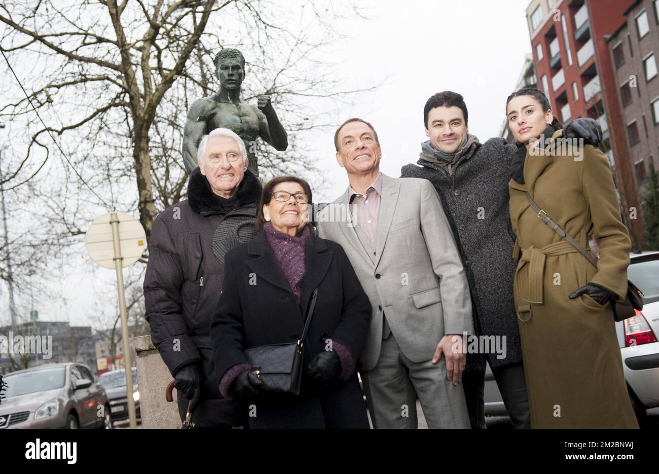 Belgian actor Jean-Claude Van Damme with his family, his parents and ...