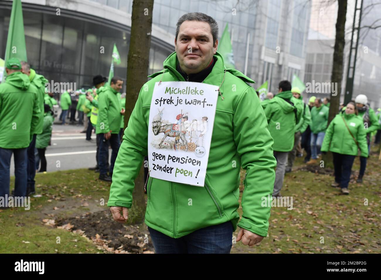 Illustration picture shows a national demonstration organized by trade ...