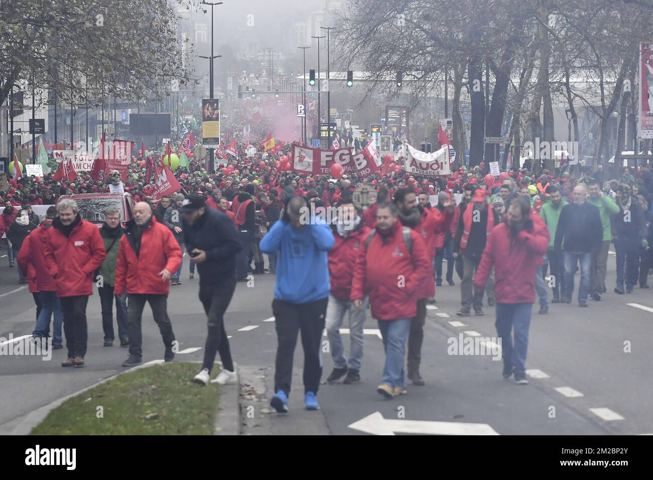 Illustration picture shows a national demonstration organized by trade ...