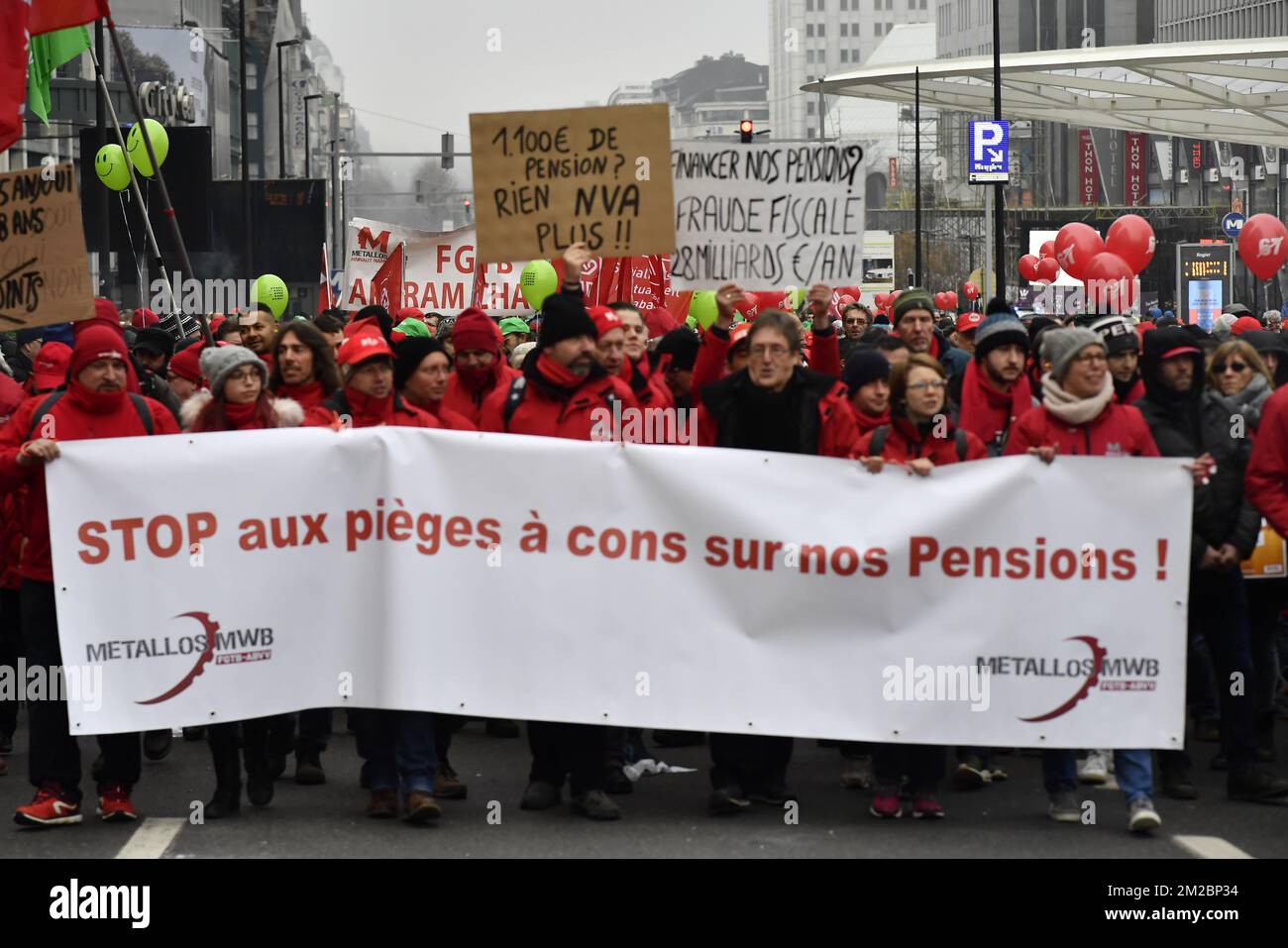 Illustration picture shows a national demonstration organized by trade ...