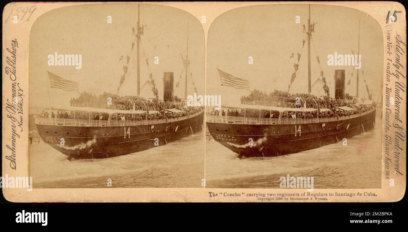 The 'Concho' carrying two regiments of regulars to Santiago de Cuba ...
