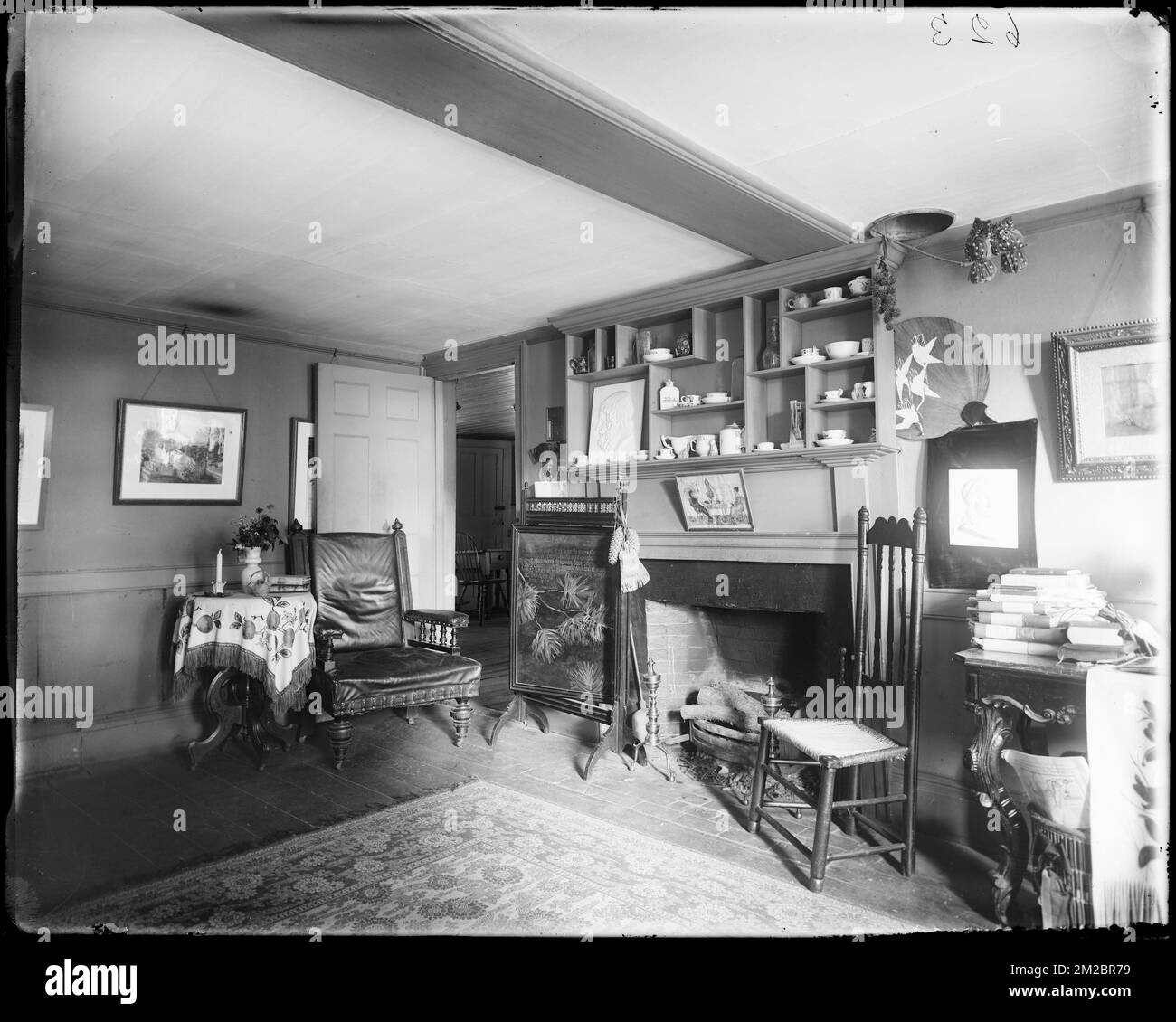 Concord, Lexington Road, the 'Wayside,' interior , Houses, Living rooms ...