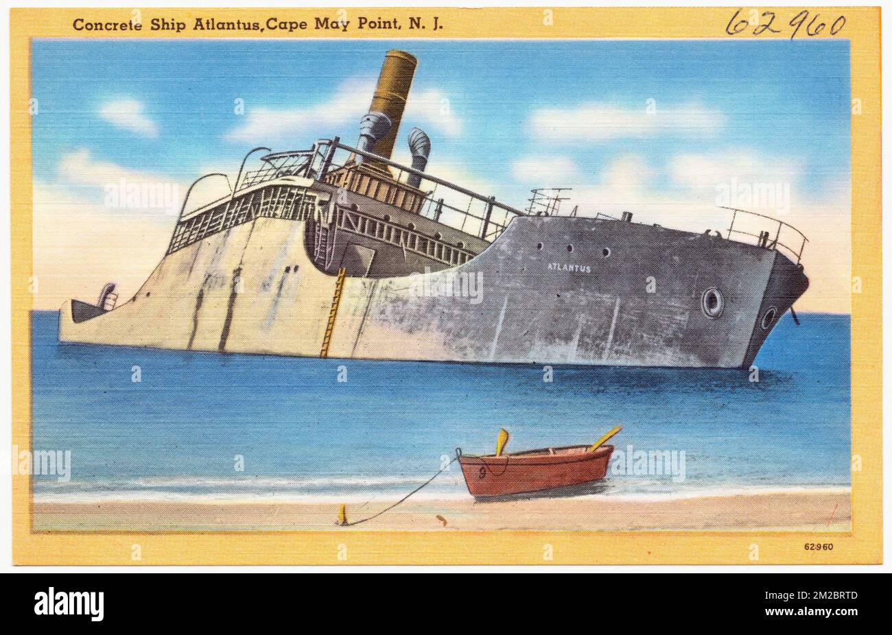 Concrete ship Atlantus, Cape May Point, N. J. , Ships, Beaches, Tichnor ...