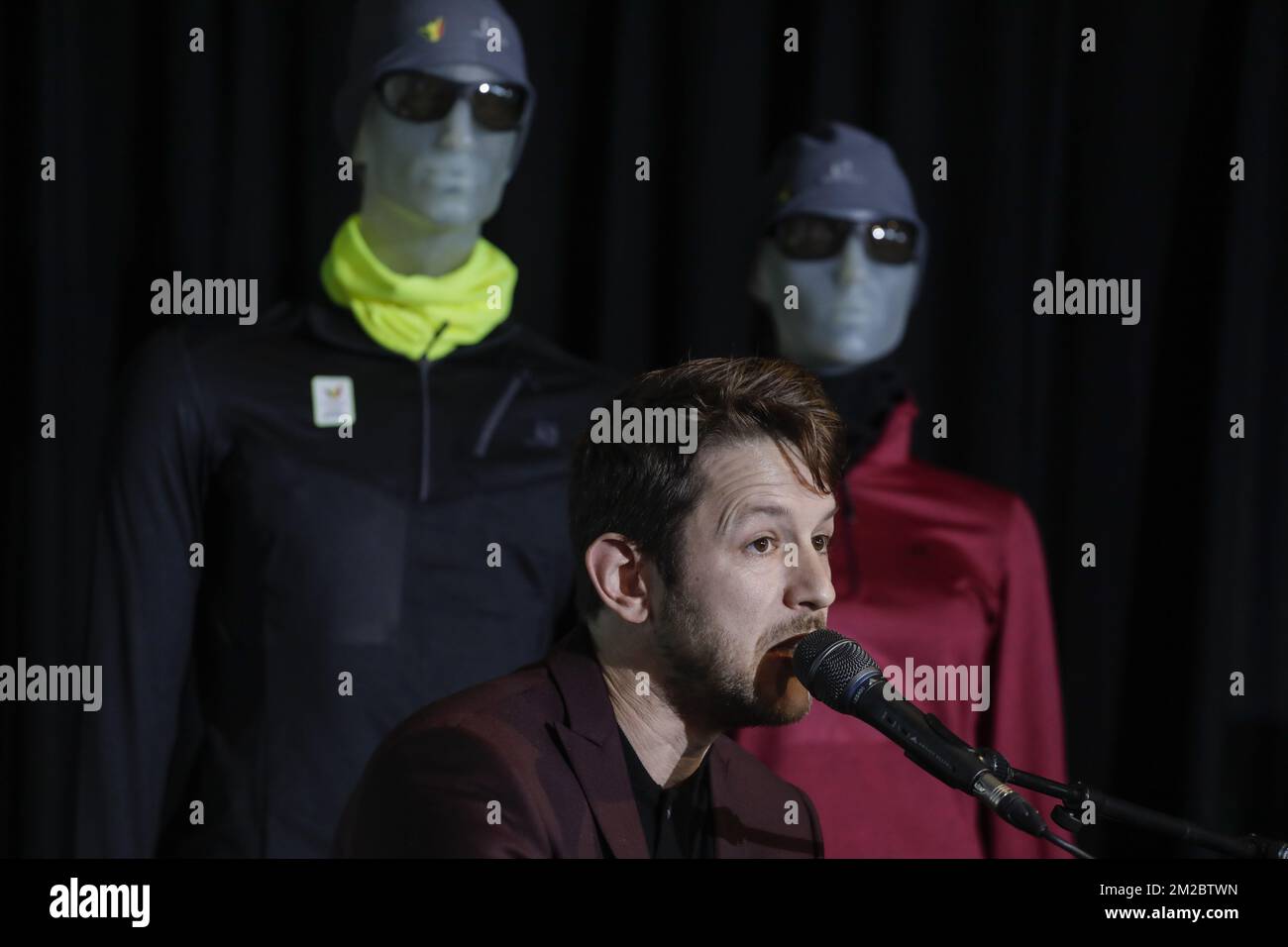 Singer Sioen pictured during a press conference of Belgian Olympic ...