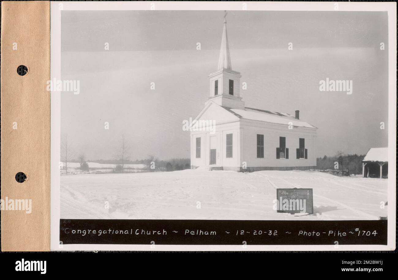 Congregational Church, church, Pelham, Mass., Dec. 20, 1932 : Parcel no ...
