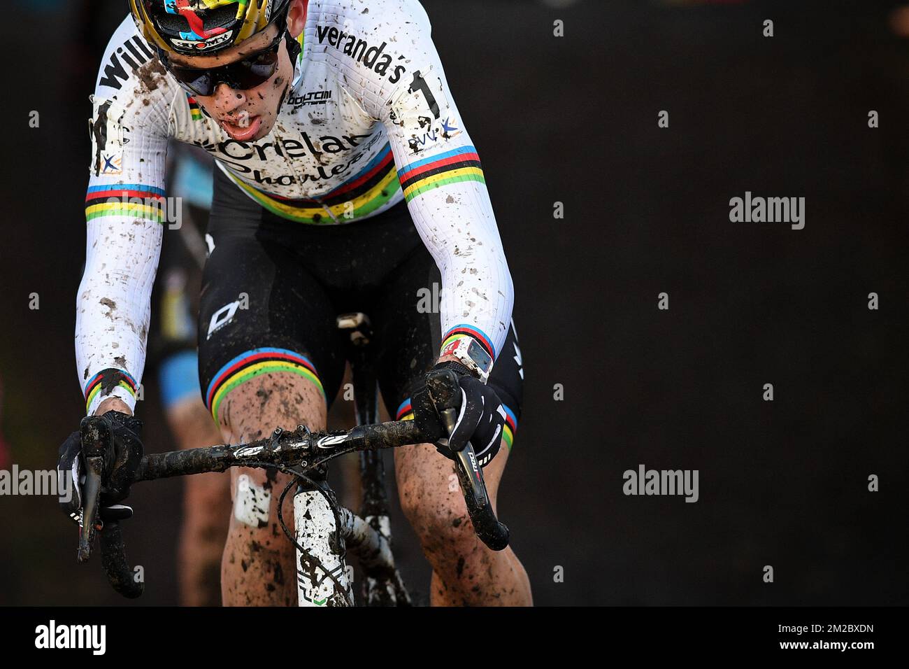 Belgian world champion Wout Van Aert pictured in action during the men ...