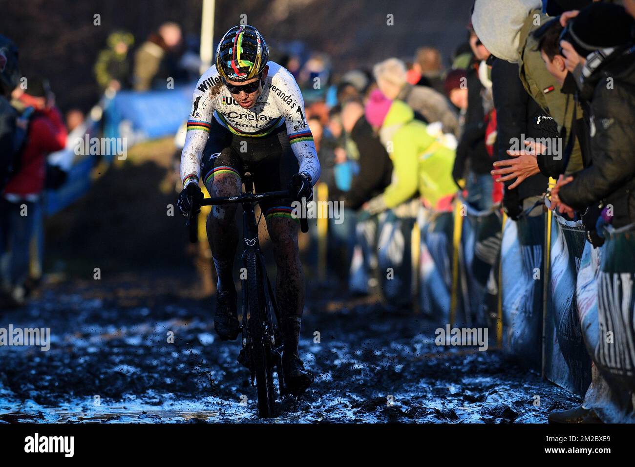 Belgian world champion Wout Van Aert pictured in action during the men ...