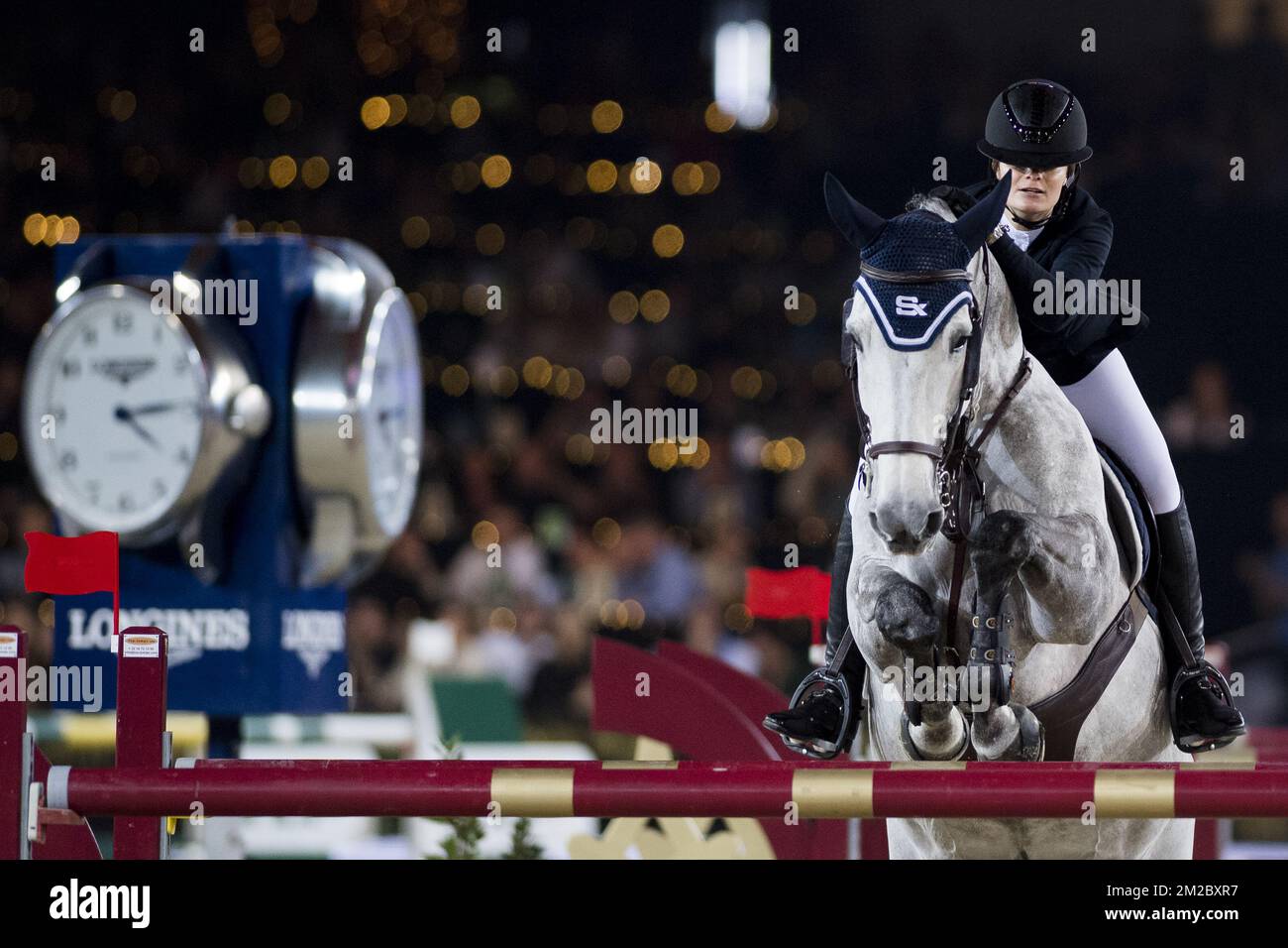 Zoe Conter pictured in action during the Longines FEI World Cup Jumping ...