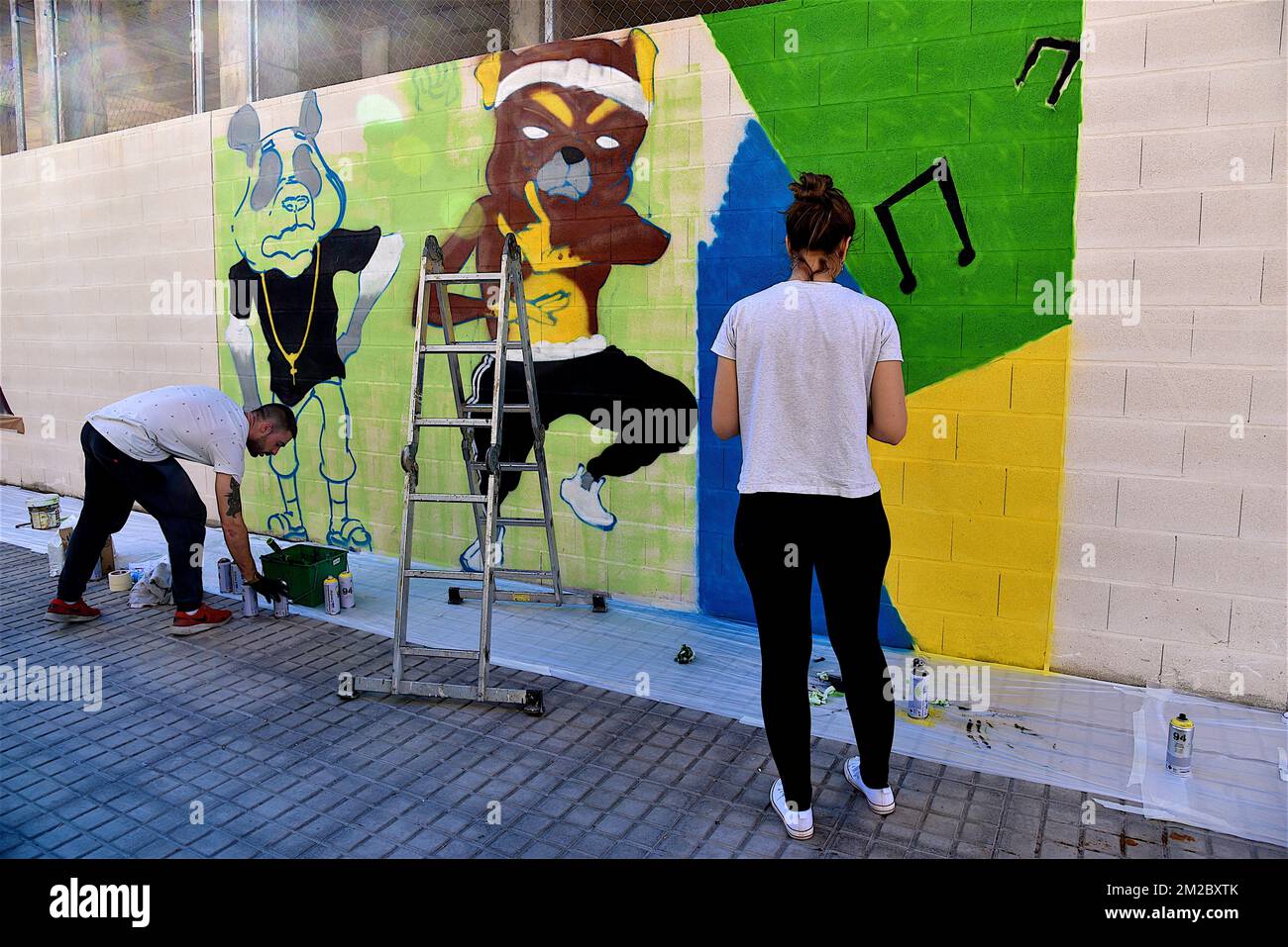 Graphist at work | Graffeur au travail 30/12/2017 Stock Photo - Alamy