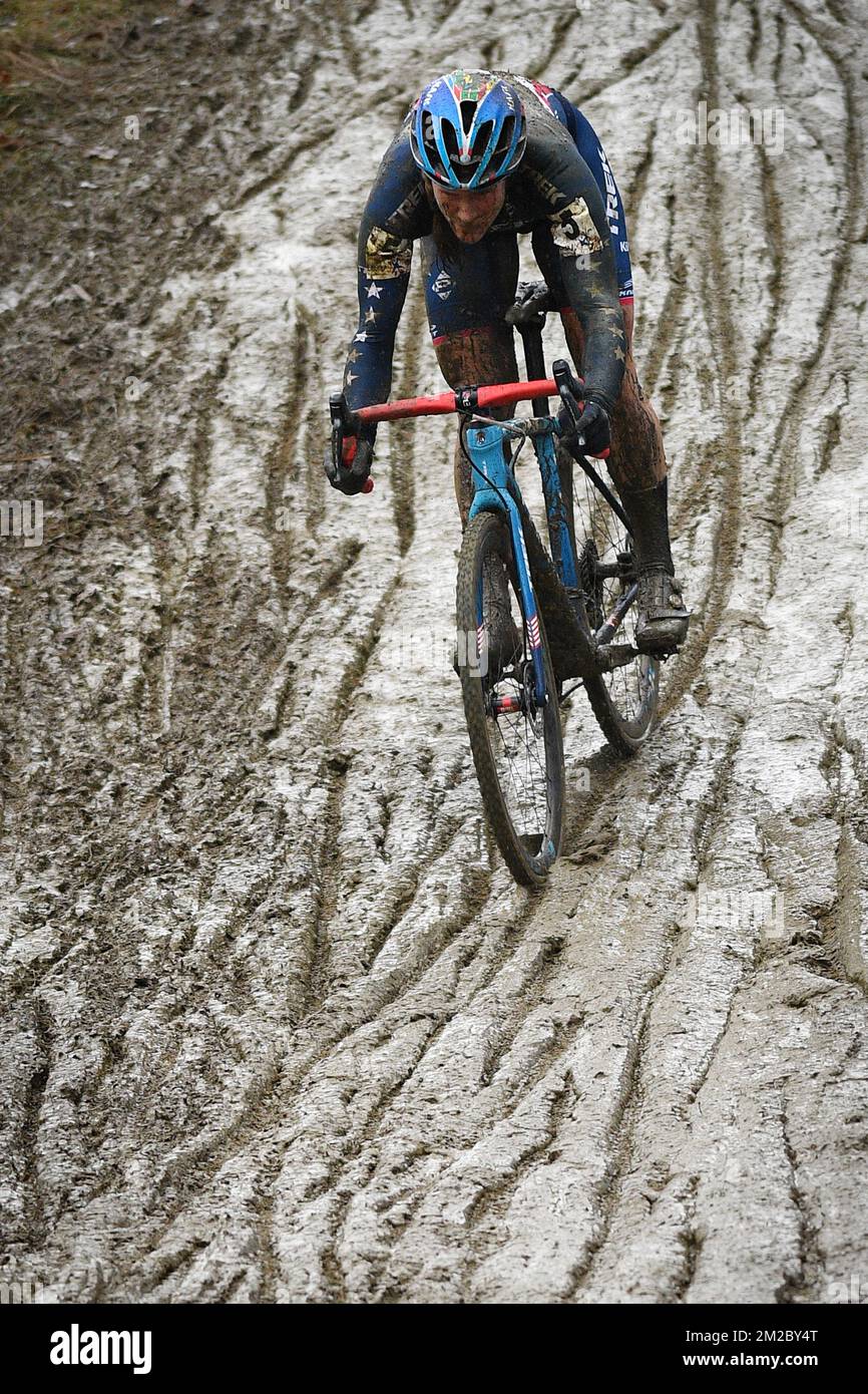 US Katie Compton pictured in action during the women's race of the GP ...