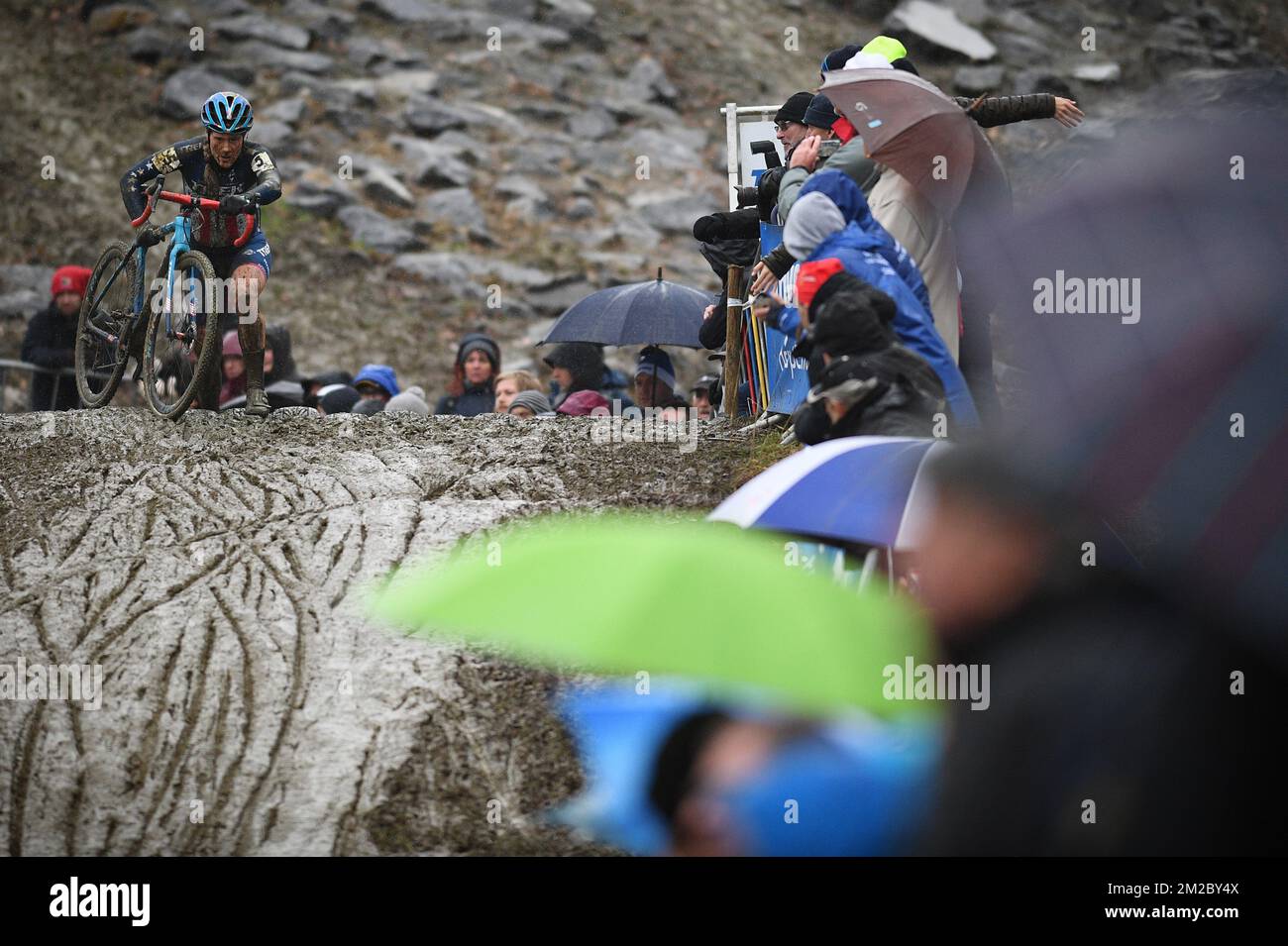 US Katie Compton pictured in action during the women's race of the GP ...