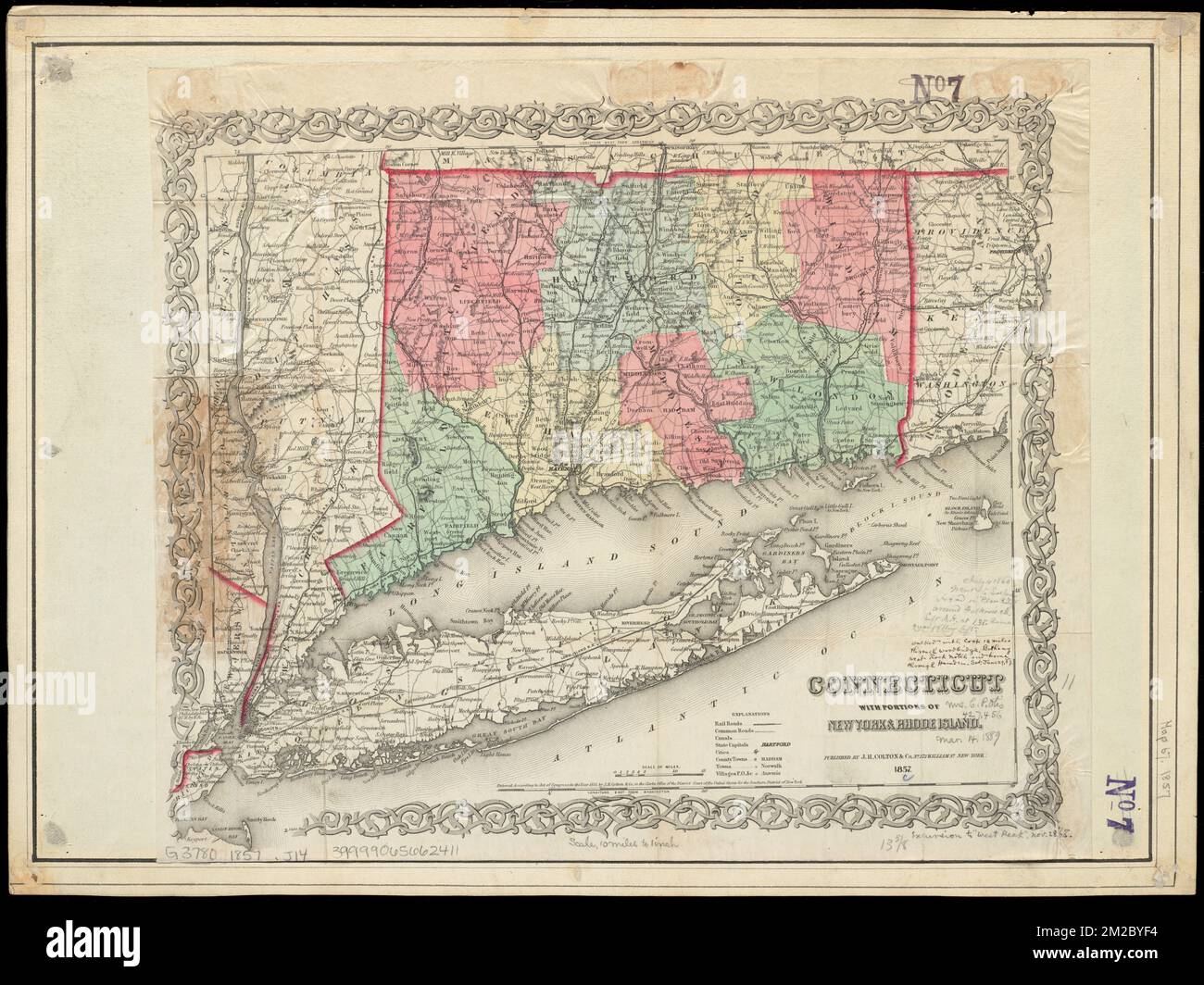 Connecticut with portions of New York & Rhode Island , Connecticut ...